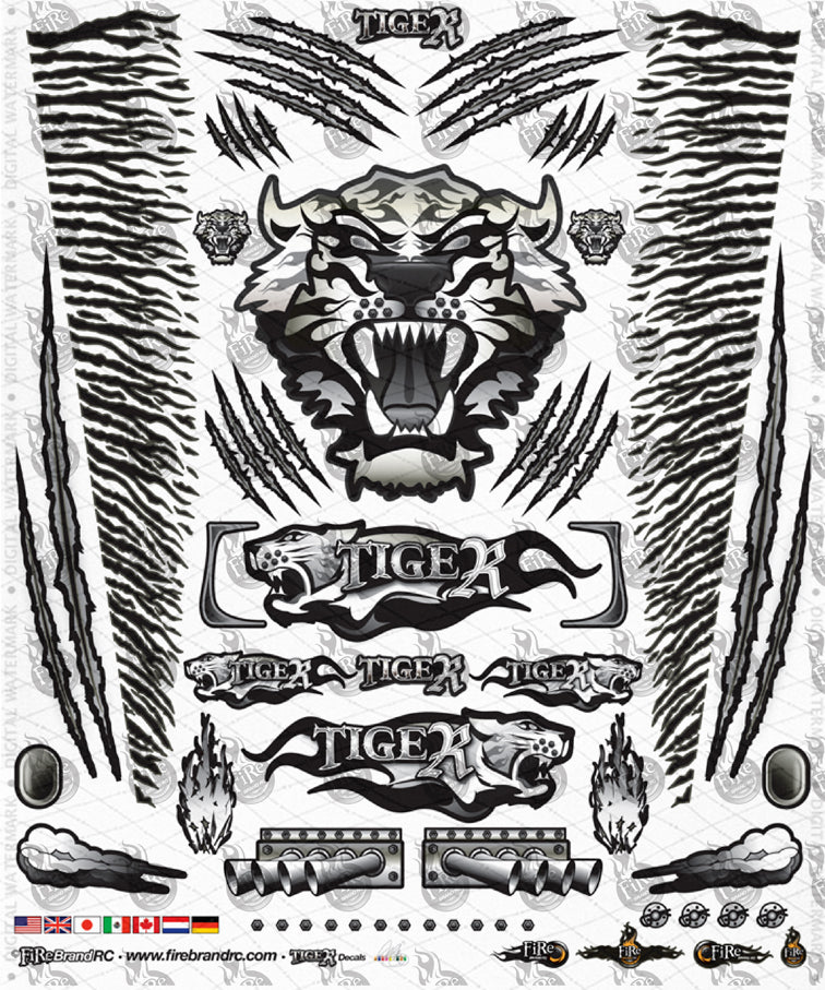 FIREBRAND RC Concept Tiger Decal Sheet - FBR301 — Canyon Hobbies